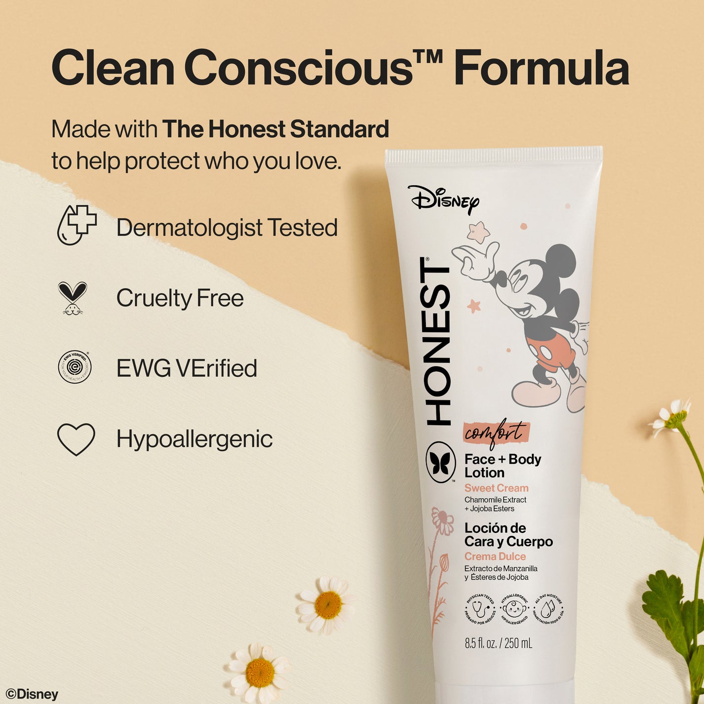 Face + Body Lotion with Disney’s Mickey Mouse, Comfort | Honest